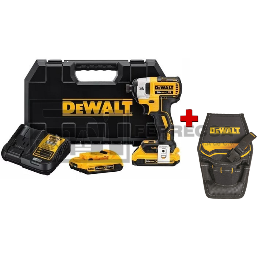 ATORNILLADOR IMPACTO 20V 2AMP DCF887D2-B3+DWST540501 DEWALT* - Tienda Ferrecsa