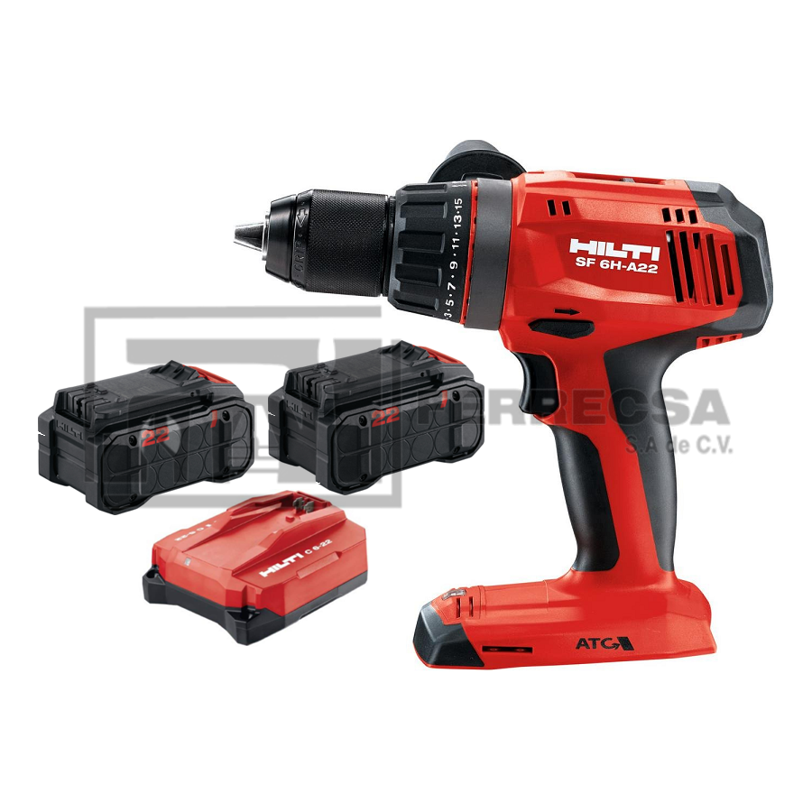 ROTOMARTILLO 1/2" 22V SF6H-22+B22-110 5AMP+C6-22 2254883 HILTI* - Tienda Ferrecsa